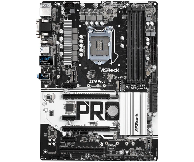 ASROCK Z270 PRO4 Motherboard Intel Z270 LGA1151 DDR4 ATX M.2 DVI-D CORE ...