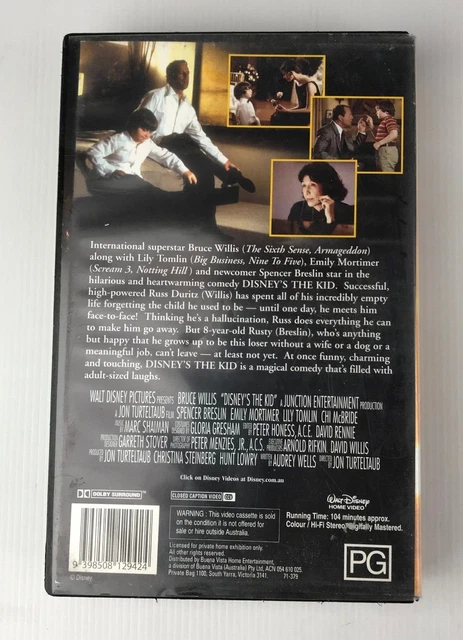 BRUCE WILLIS (THE Kid) Disney VHS Movie Big Box (Ex-Rental) Blockbuster ...