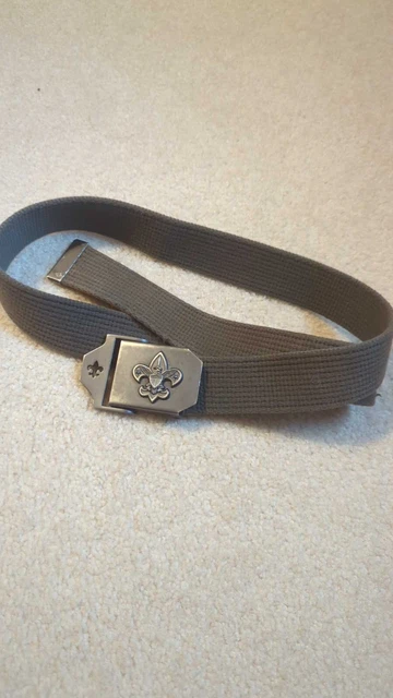 BOY SCOUT UNIFORM Green Web Belt With BSA Logo Buckle 44 Inches $4.99 ...