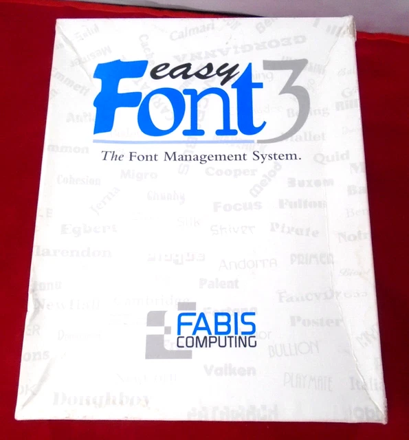 EASYFONT PROFESSIONAL FONT Management Software for RISC OS, 3.5" disc ...