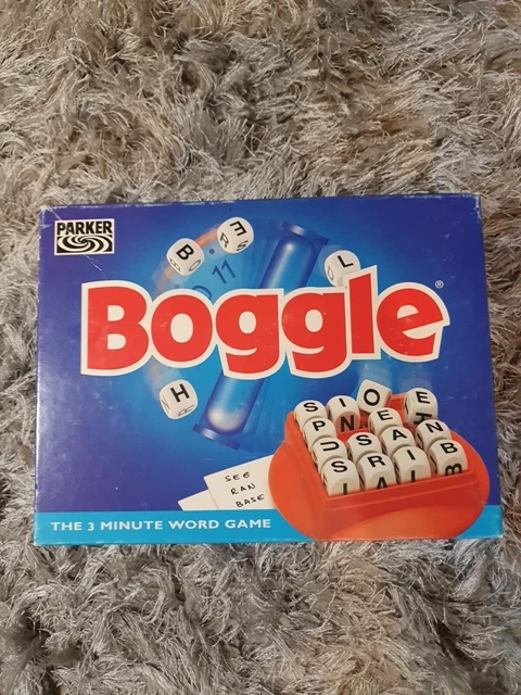 VINTAGE BOGGLE WORD Game by Parker 1985 - 3 Minute Word Game ~ Complete ...