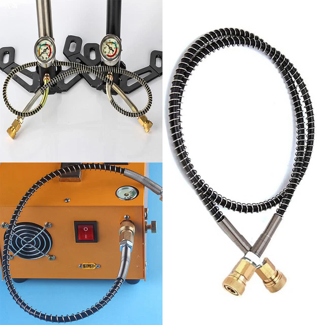 AIR RIFLE GUN PCP QUICK FILL HOSE WHIP PUMP CONNECTOR ADAPTER FOSTER COUPLER Kit £11.99 ...