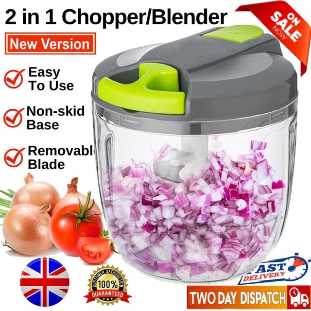 MANUAL FOOD CHOPPER Pull String Pull and Chop,Hand Food Shredder,Onions ...