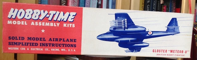 HOBBY-TIME WWII GLOSTER METEOR-8 Vintage Model Airplane Kit 282 ...