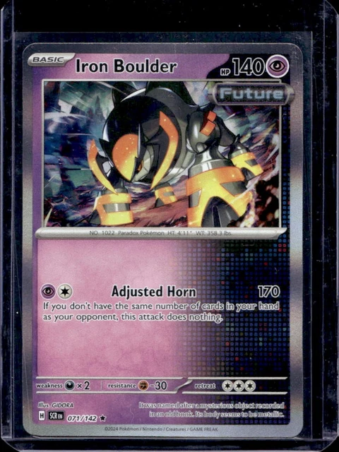 2024 POKEMON SV Stellar Crown SCR EN Iron Boulder Reverse Holo #071/142 ...