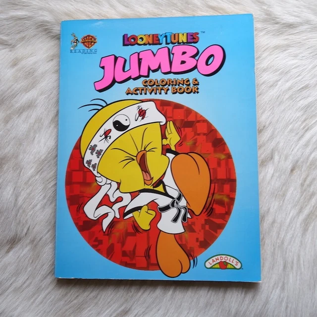 LOONEY TUNES JUMBO Coloring and Activity Book 1996 90s Vintage TWEETY ...