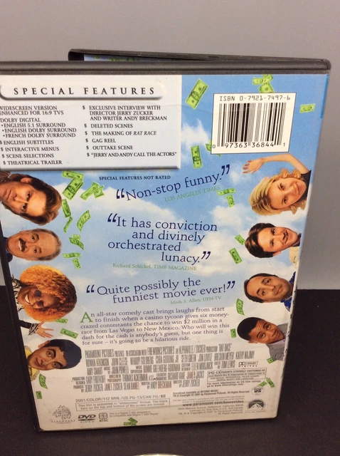 RAT RACE (DVD, 2002) Rowan Atkinson John Cleese Whoopi Goldberg Cuba ...