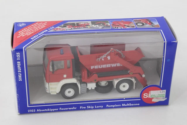 SIKU 2105, MAN TGA, Absetzkipper Feurwehr 2004, unbespielt, mint OVP ...