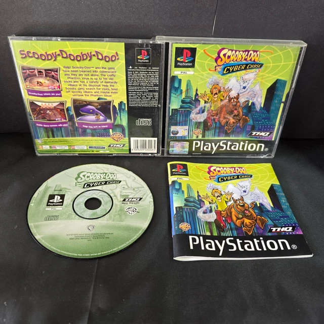 PLAYSTATION 1 PS1 Pal Game & Box Instructions SCOOBY-DOO AND THE CYBER ...