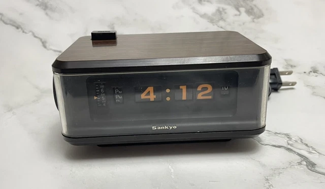 VINTAGE SANKYO DIGITAL Flip Alarm Clock Model 610 AL Japan - TESTED ...