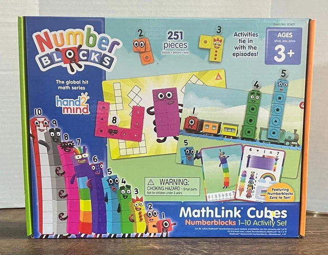 HAND2MIND MATHLINK CUBES Numberblocks 1-10 Activity Set, 30 Preschool ...