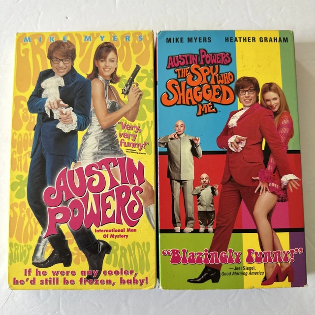 AUSTIN POWERS VHS Lot Man of Mystery & The Spy Shagged Me 2-Movies Mike ...