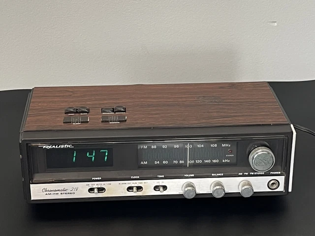 VTG RETRO RADIO Shack Realistic Chronomatic 9 Analog Clock Radio AM/FM ...