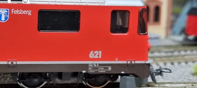 SPUR H0E SCHMALSPUR Bemo 1258 21 RhB E-Lok "Felsberg" BR Ge 4/4 II No.621 Ep.IV EUR 145,00 ...