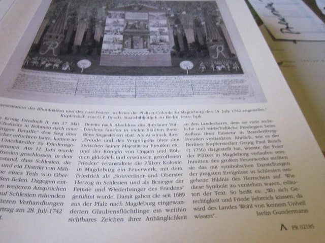 PREUSSEN ARCHIV N2 2185 Friedrich II Frieden mit Österreich Gewinn in ...