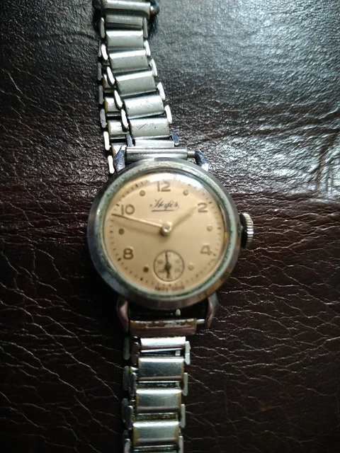 VINTAGE HAFIS WATCH Womens Silver Steel Mechanical Full Working 1920 ...