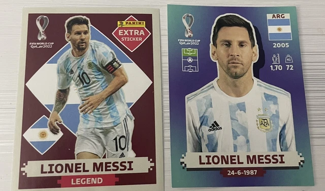 PANINI QATAR WORLD Cup 2022 Lionel Messi BASE Legend Extra Sticker And ...