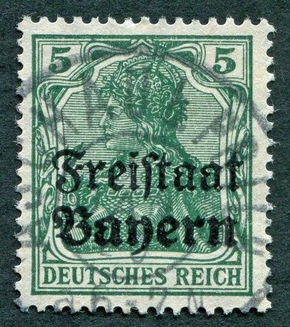 BAVARIA 1919 5PF green SG217 used NG Germania b ##a1 £3.99 - PicClick UK