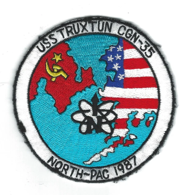 USS TRUXTUN CGN-35 'NORTH=PAC 1987' (PHILIPPINE MADE) patch £14.83 ...