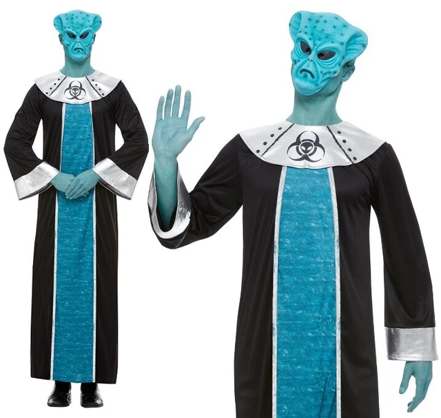 ADULT ALIEN LORD Fancy Dress Costume & Mask Mens Space Outfit by ...