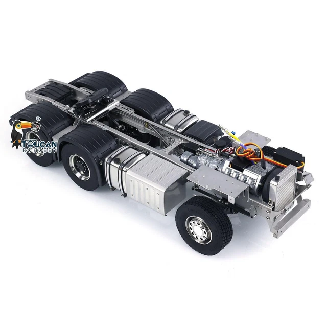 METAL CHASSIS 3-SPEED Trasmission for 1/14 RC 6x6 Tractor Truck 3363 ...