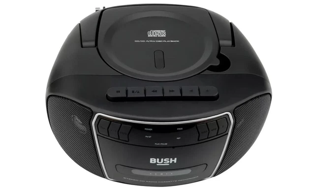 BUSH CD RADIO Cassette Boombox | Black with Silver trim £29.99 ...