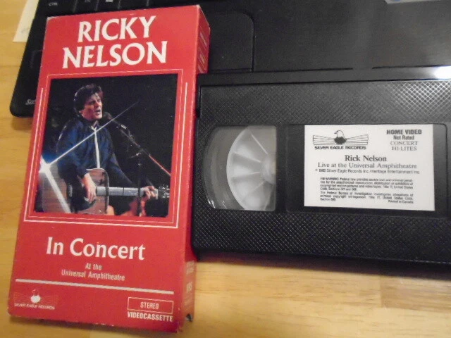 RARO OOP RICKY Nelson VHS video musicale in concerto LIVE 1985 Travelin ...