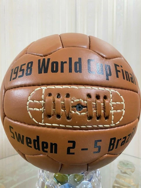 ORIGINAL LEATHER MATCH-BALL of World Cup 1958 Final Football Size 5 ...