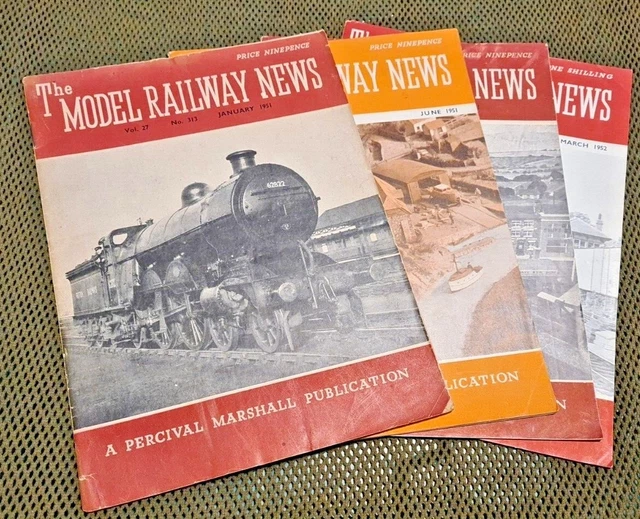 VINTAGE THE MODEL Railway News Magazine - choose your issue 1951 & 1952 ...