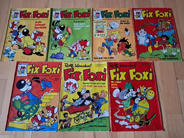 ROLF KAUKA´S FIX + Foxi 21.Jahrgang - Konvolut 7 Comichefte von 1973 ...