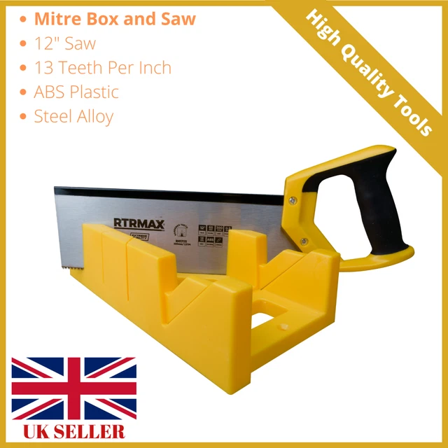 RTRMAX MITRE BOX and 12 inch tenon saw professional joinery tools 90 45 ...