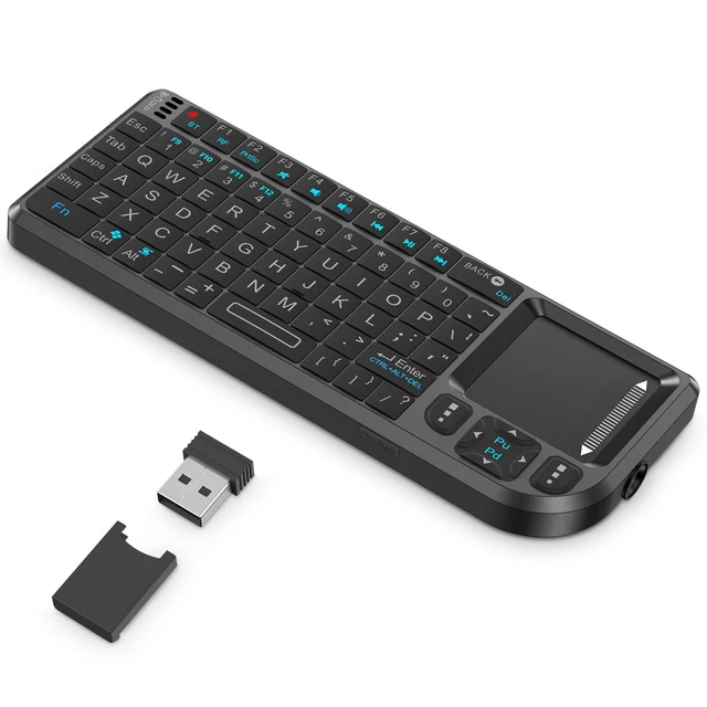 MINI KEYBOARD WITH Touchpad, 2.4G+Bluetooth Wireless Keyboard, Ultra ...