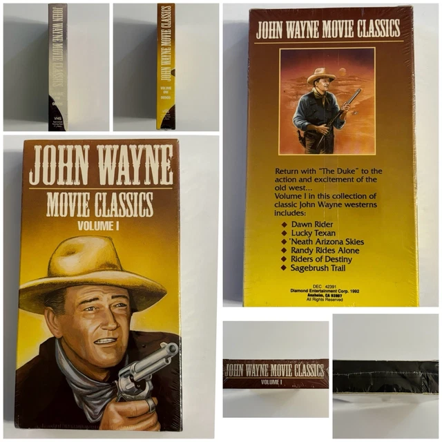 JOHN WAYNE COLLECTION Volume 1 VHS Video Tape 6 Westerns New SEALED ...