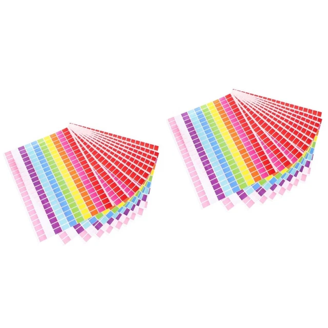 20 SHEETS OF Colored Labels Stickers Classification Stickers Coding ...