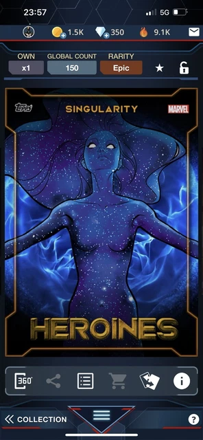 TOPPS MARVEL COLLECT Singularity Epic Premier Motion Heroines Collection 2022 £16.00 - PicClick UK