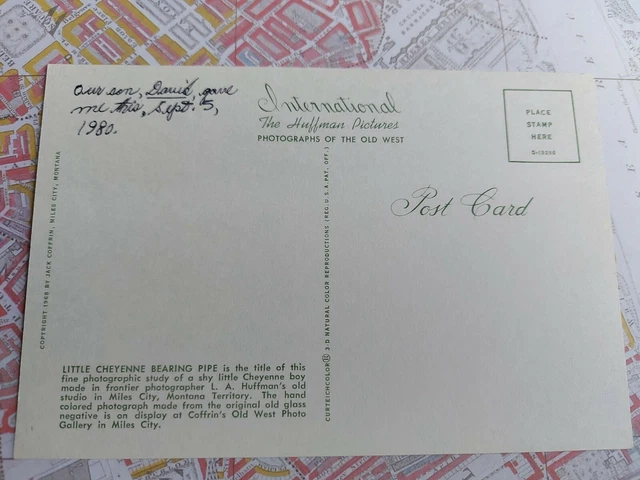 LITTLE CHEYENNE BEARING Pipe Native American Aboriginal Postcard ...