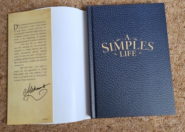 A SIMPLES LIFE: My Life and Times by Aleksandr Orlov Meerkat Hardcover ...