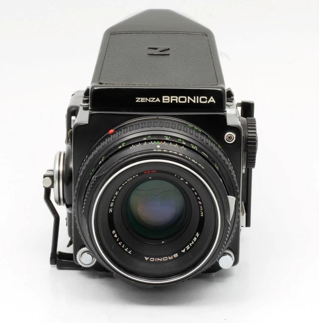 ZENZA BRONICA ETR Fotocamera Medio Formato Zenzanon 75mm MC 220 posteriore PULITA EUR 233,91 ...