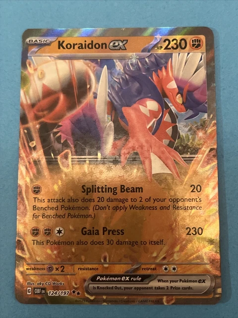 POKÉMON TCG KORAIDON ex SV03: Obsidian Flames 124/197 Holo Double Rare £2.00 - PicClick UK