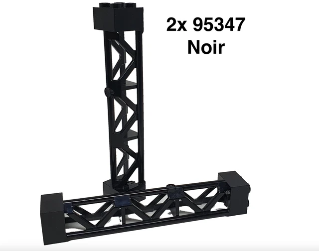 LEGO 95347 - 2x Poteau Pilier / Support 2x2x10 Type 4 - Noir / Black ...