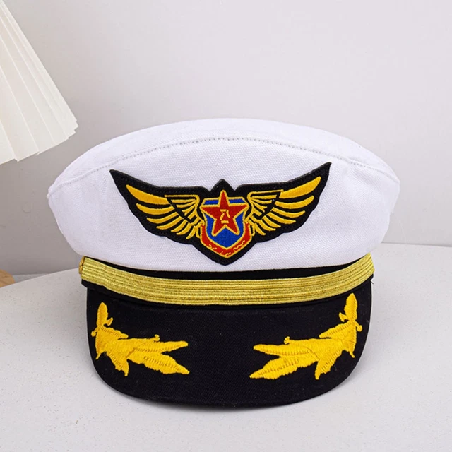 COTTON STAGE PERFORMANCE Accessory Children Cosplay Captain Hat Boat ...