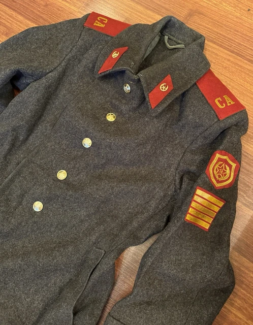 SOVIET MILITARY OVERCOAT Soldier Army Ussr Original Size 52 Used £179. ...