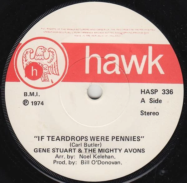 GENE STUART AND the Mighty Avons If Teardrops Were Pennies 7" vinyl ...