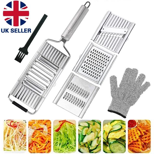 MULTI-PURPOSE VEGETABLE SLICER Cuts Stainless Steel Grater Shredder Cut ...