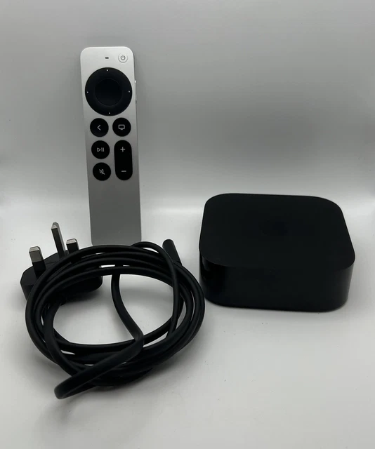APPLE TV 4K 3rd Generation A2737 64GB Wi-Fi Remote & Power Lead Ready ...