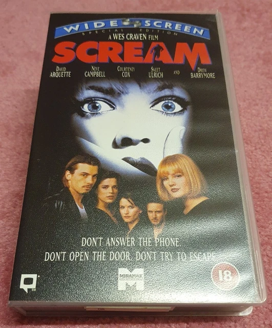 SCREAM WIDE SCREEN Edition VHS RARE Horror Wes Craven Near Mint £25.00 ...
