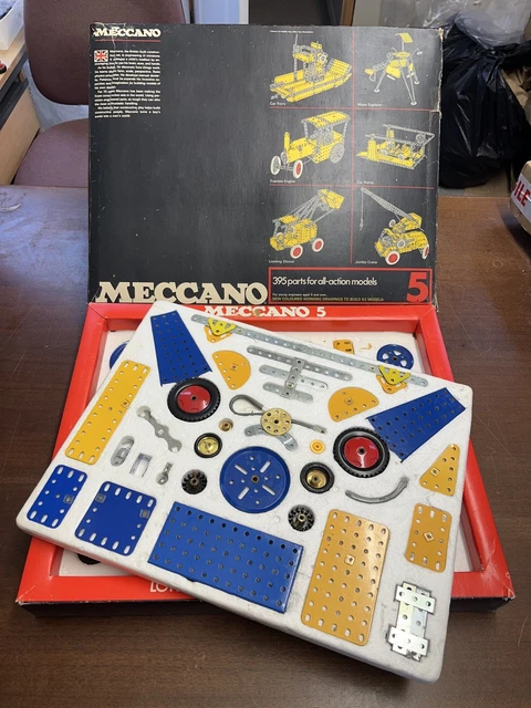 VINTAGE MECCANO SET 5, from 1975, 100% Complete in Original Box with ...