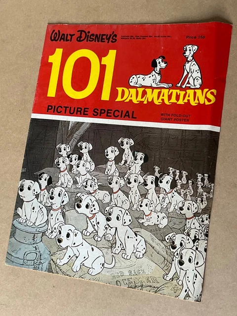101 DALMATIANS OFFICIAL Poster Magazine Disney 1976 RR £16.32 - PicClick UK