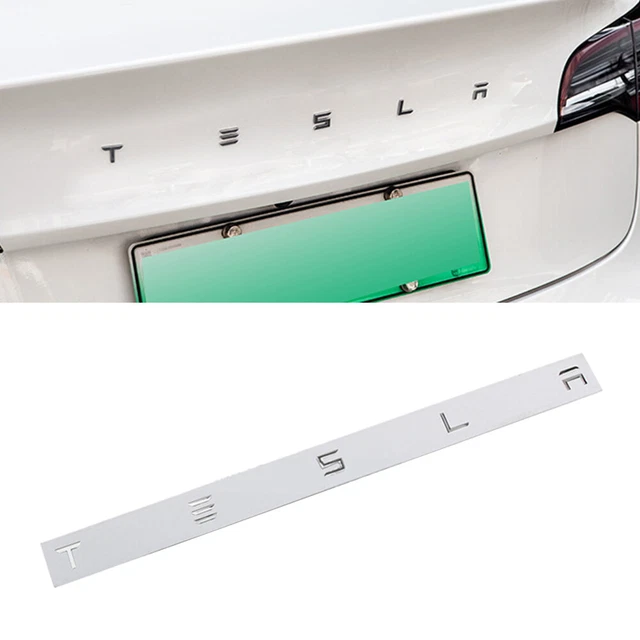 3D TESLA LETTERING Emblem Rear Trunk Tailgate Badge Sticker for Tesla 3 ...