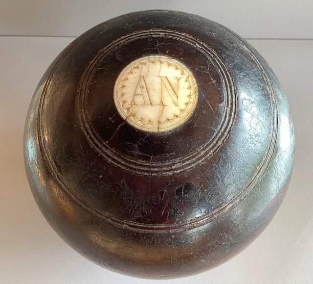 ANCIENNE BOULE DE BOULINGRIN JEU ANGLETERRE FIN XIXe AN GLASGOW EUR 75 ...